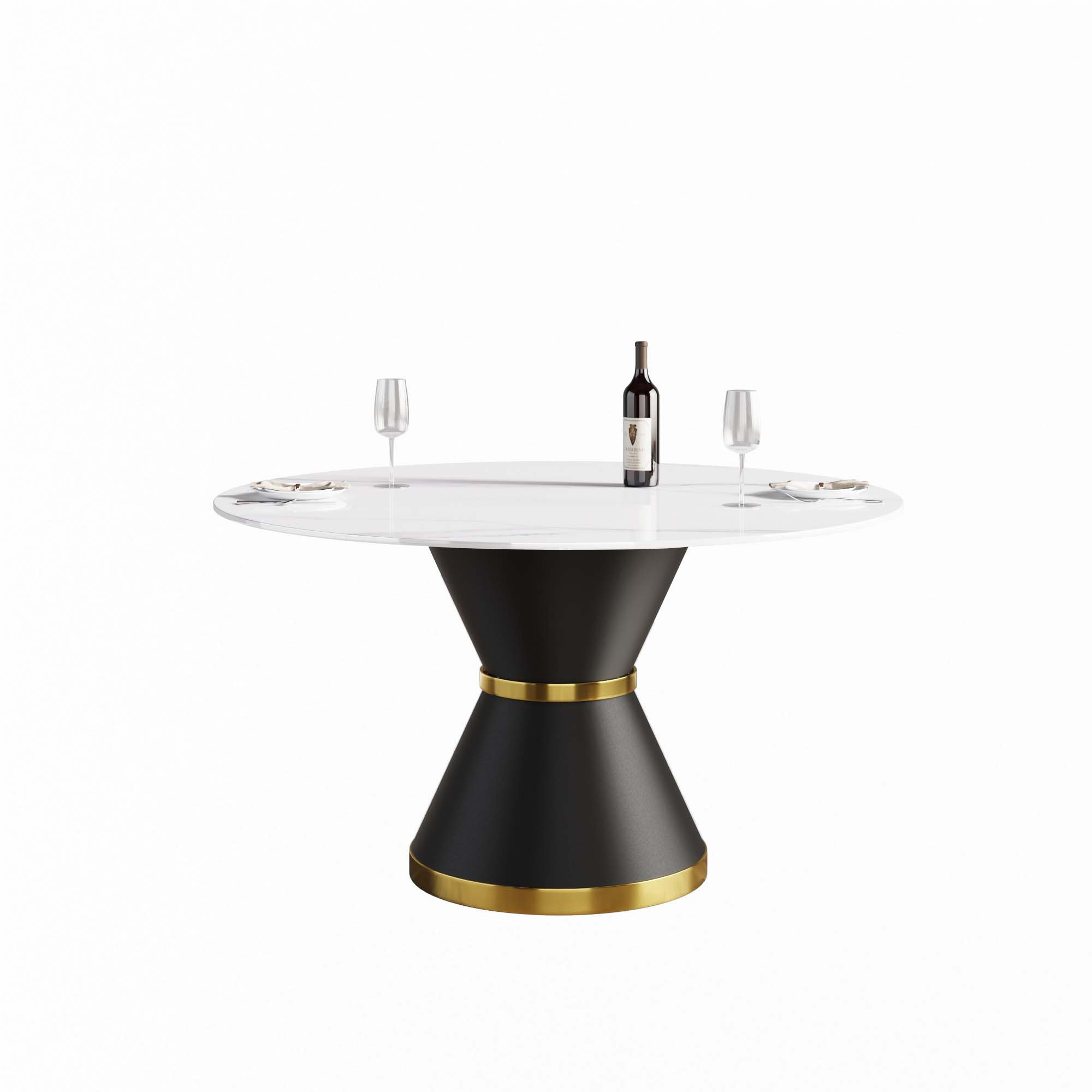 Everly Quinn Artificial Stone Round Dining Table(Only Table) - Wayfair ...