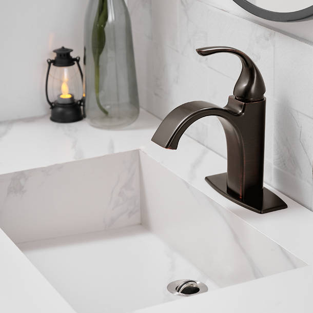 CMI Cardania Single-Hole Single-handle Bathroom Faucet with Drain ...