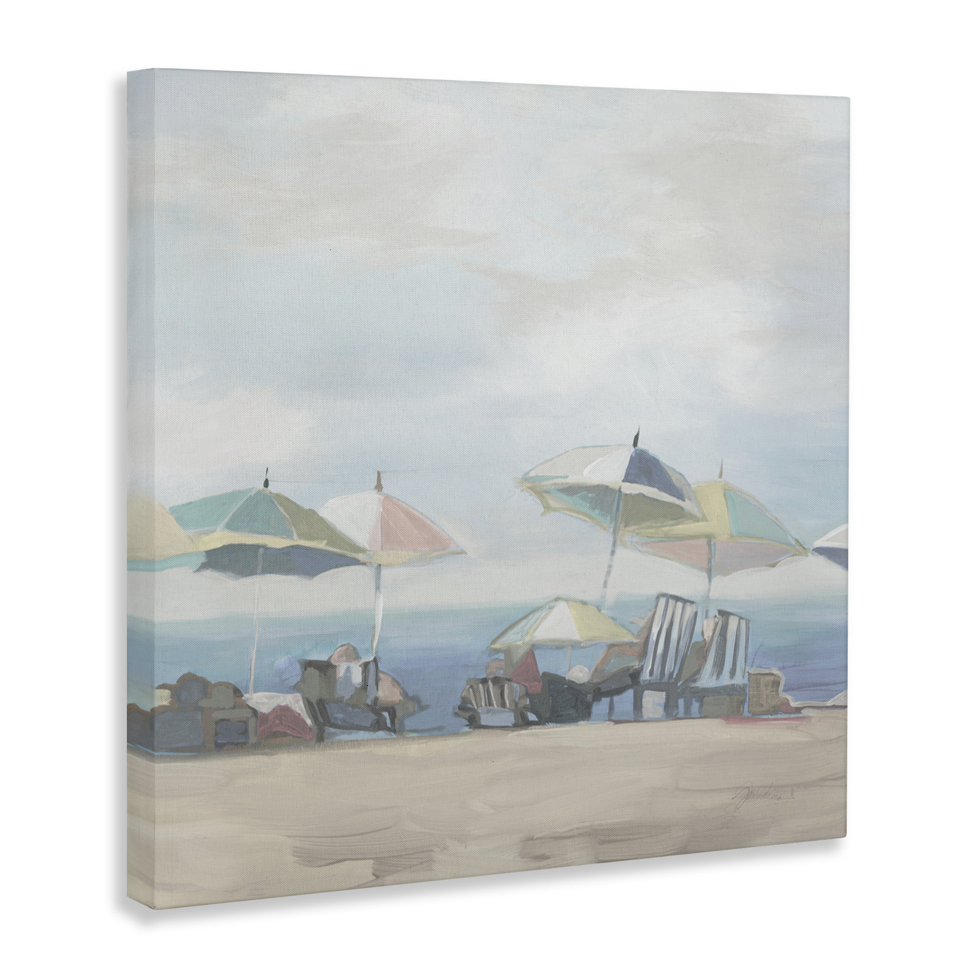 Highland Dunes Subtle Beach Breeze Scene Canvas, design by Liz Jardine ...