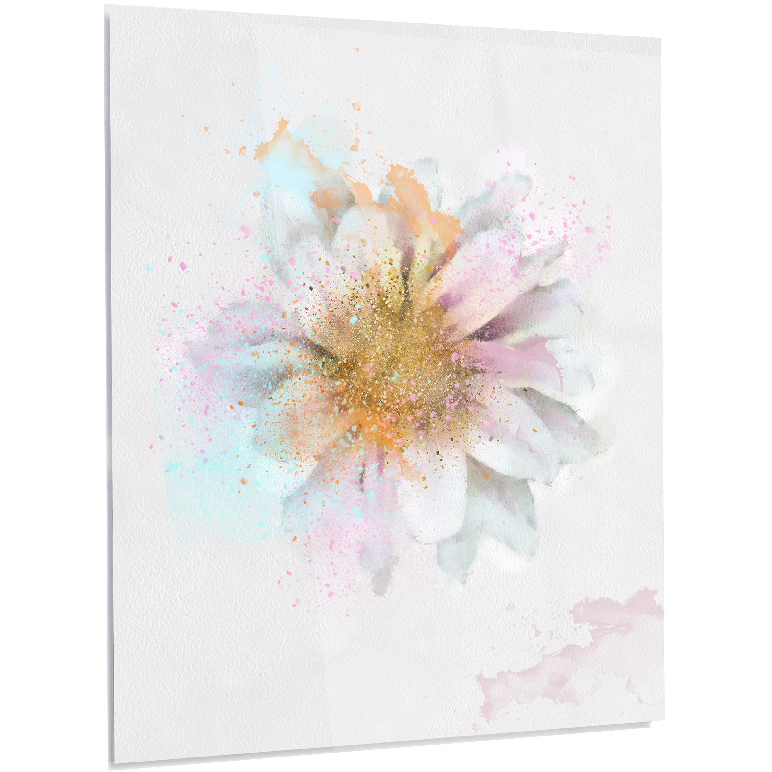 Design Art 'Beautiful Flower with Yellow Stigma' Painting Print on ...