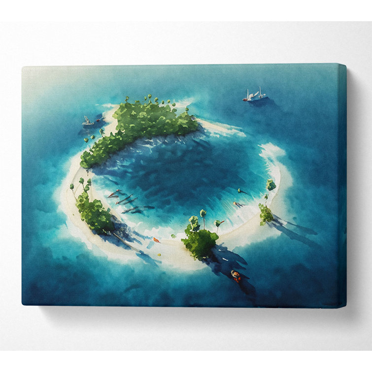 Metro Lane The Perfect Island Getaway - Wrapped Canvas Art Prints ...