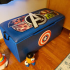 Delta Children Marvel Avengers Faux Leather Upholstered Storage Bench ...