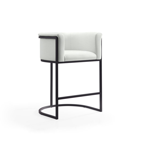 Lark Manor Cosmopolitan Upholstered Counter Stool with Metal Frame ...