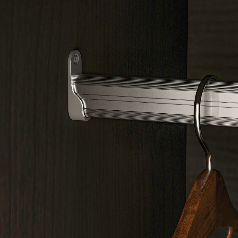 Latitude Run® 63''W Wardrobe With Mirror And Hanging Poles | Wayfair