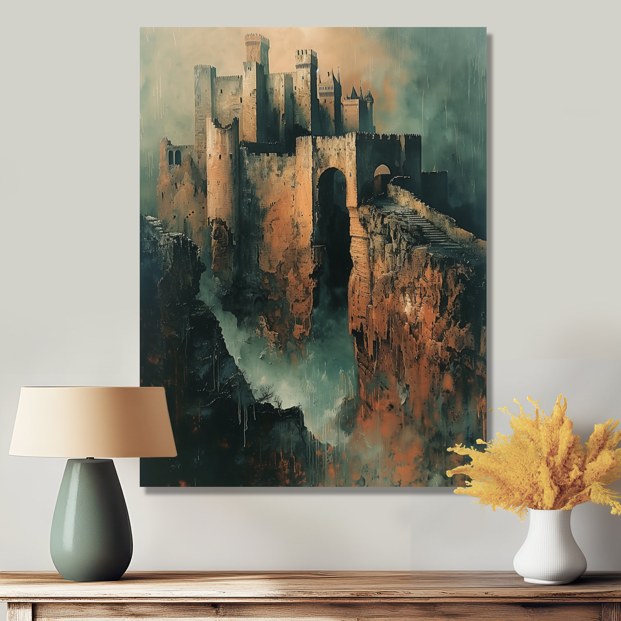 Winston Porter Grey Black Guarded Gate Fortress Castle - Castles Wall ...