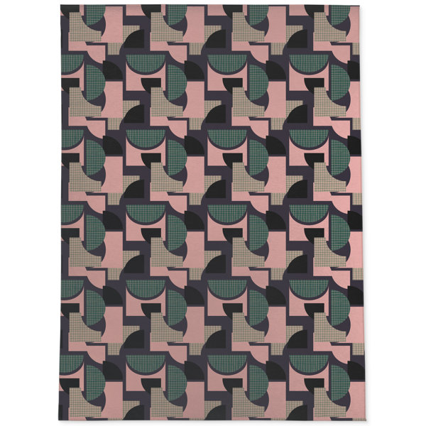 George Oliver Tapis rose clair / vert / gris Mcphee - Wayfair Canada