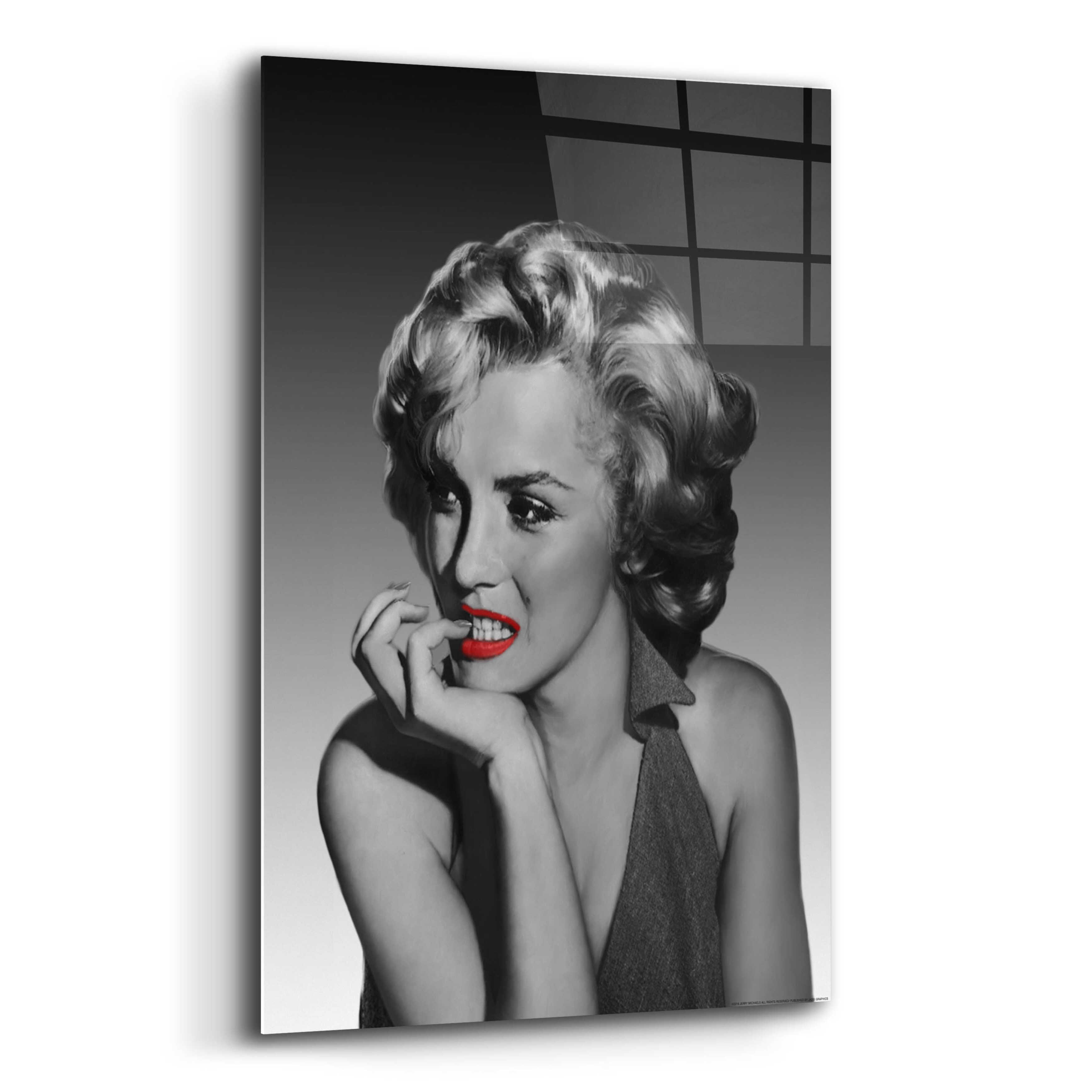 Mercer41 'The Thinker Red Lips' By Chris Consani, Acrylic Glass Wall ...