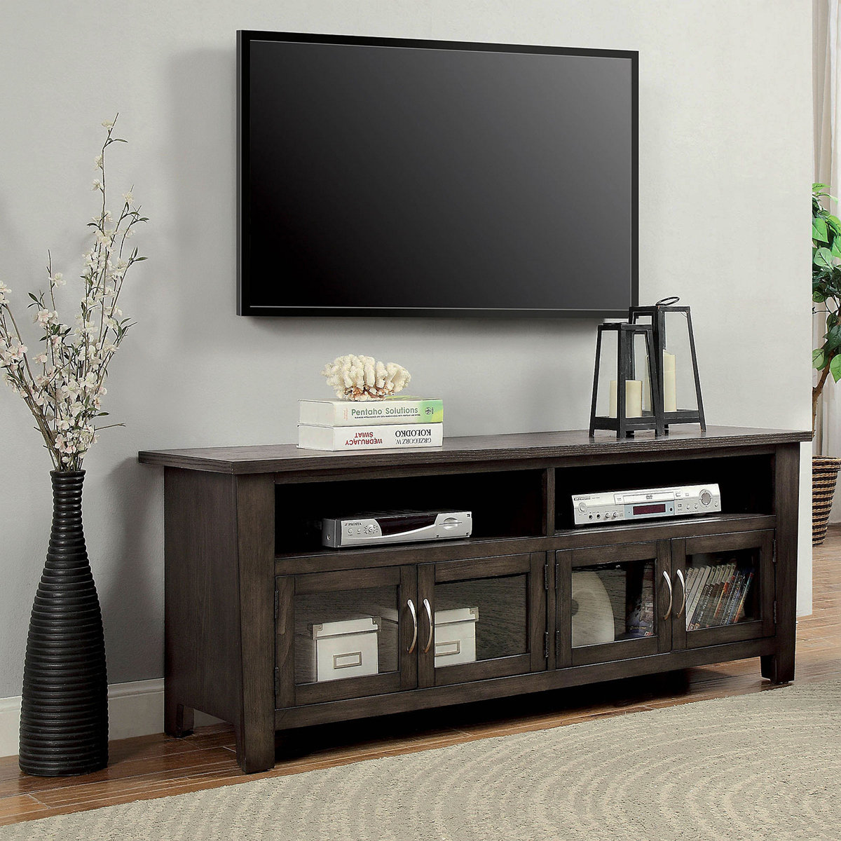 Latitude Run® Transitional Style TV Console Base With Dual Cabinet And ...
