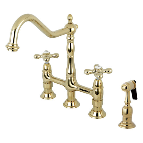 Polished Brass Kitchen Faucets You'll Love | Wayfair