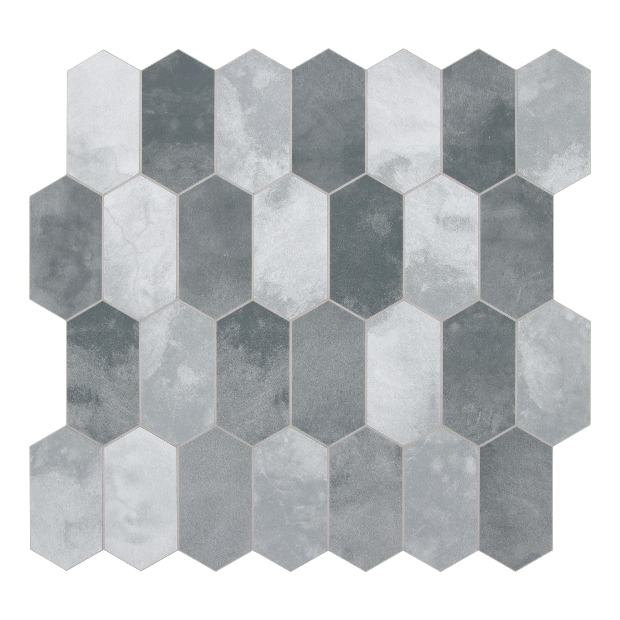 Zeki Shoggy Backsplash Tile For Kitchen Peel And Stick. Long Hexagon ...