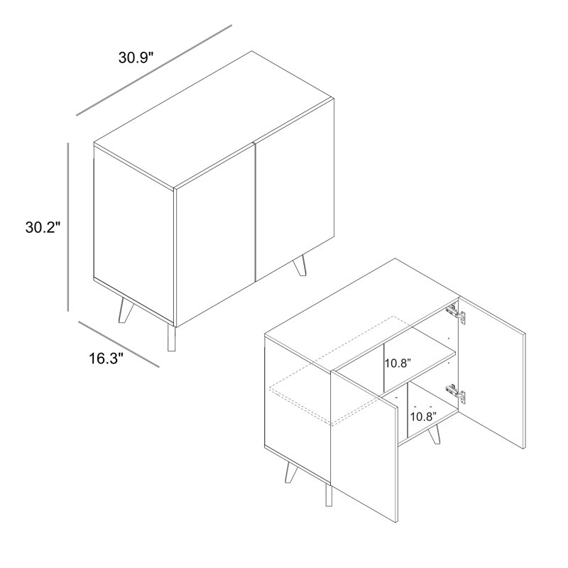 Wade Logan® Bostyn Art 2 Door Accent Cabinet & Reviews | Wayfair