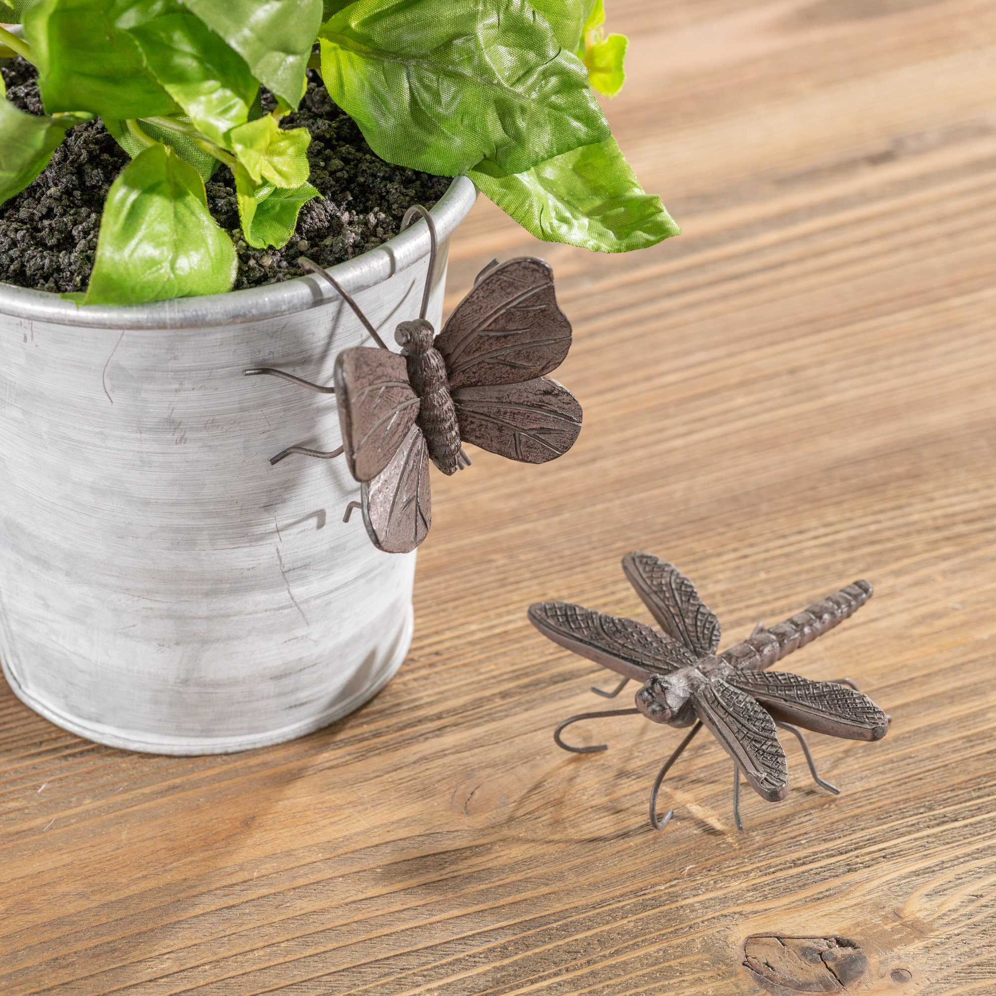 Arlmont & Co. Dragonfly and Butterfly Insect Pot Sitter (Set of 12 ...