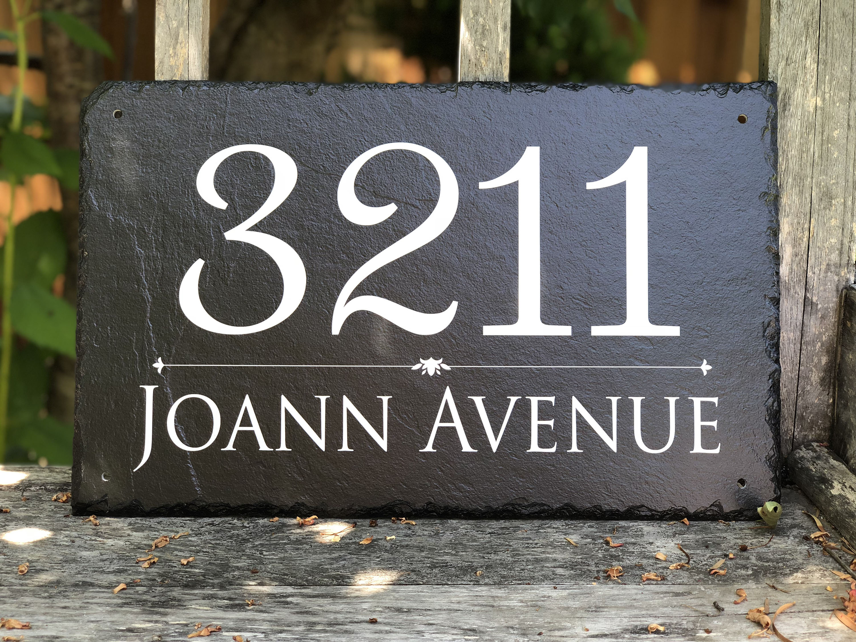 Sassy Squirrel Ink Personalized Slate Stone Address Plaque Home Decor ...