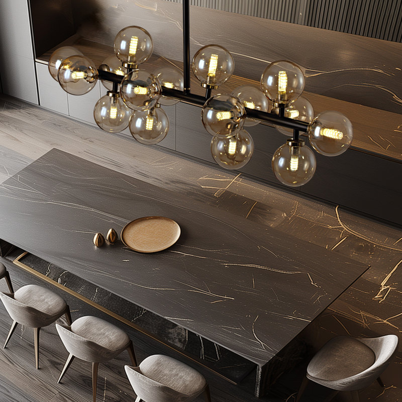 Wrought Studio™ Holmesfield 16 - Light Dimmable Bubble Glass Sputnik ...