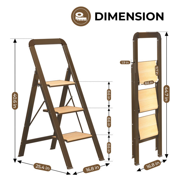WFX Utility™ 3 - Step Aluminum Step Ladder & Reviews | Wayfair
