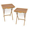 Lipper Bamboo Lipped Snack Tables, Set Of 2 | Wayfair