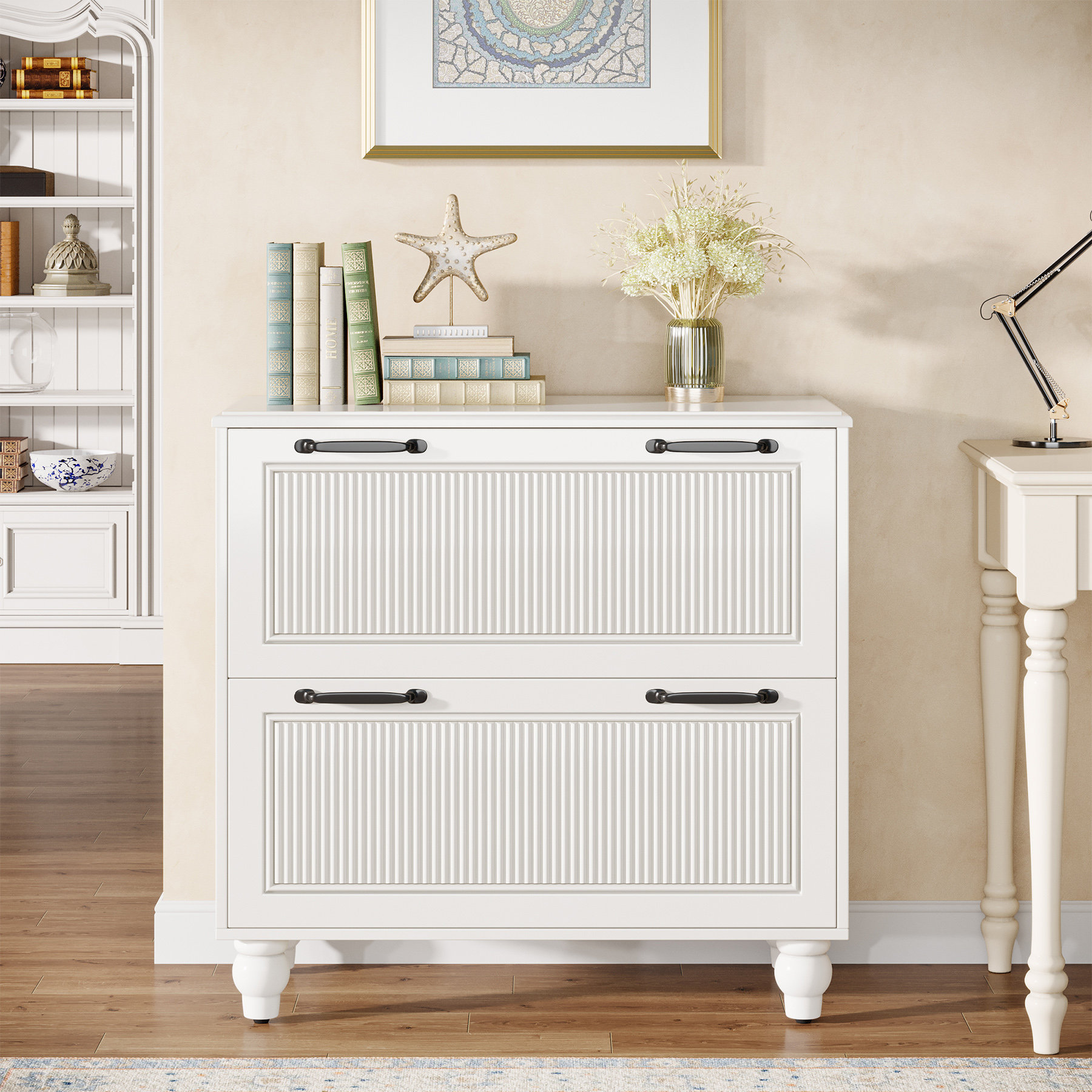 Charlton Home 2-Drawer White Wood File Cabinet - Wayfair Canada