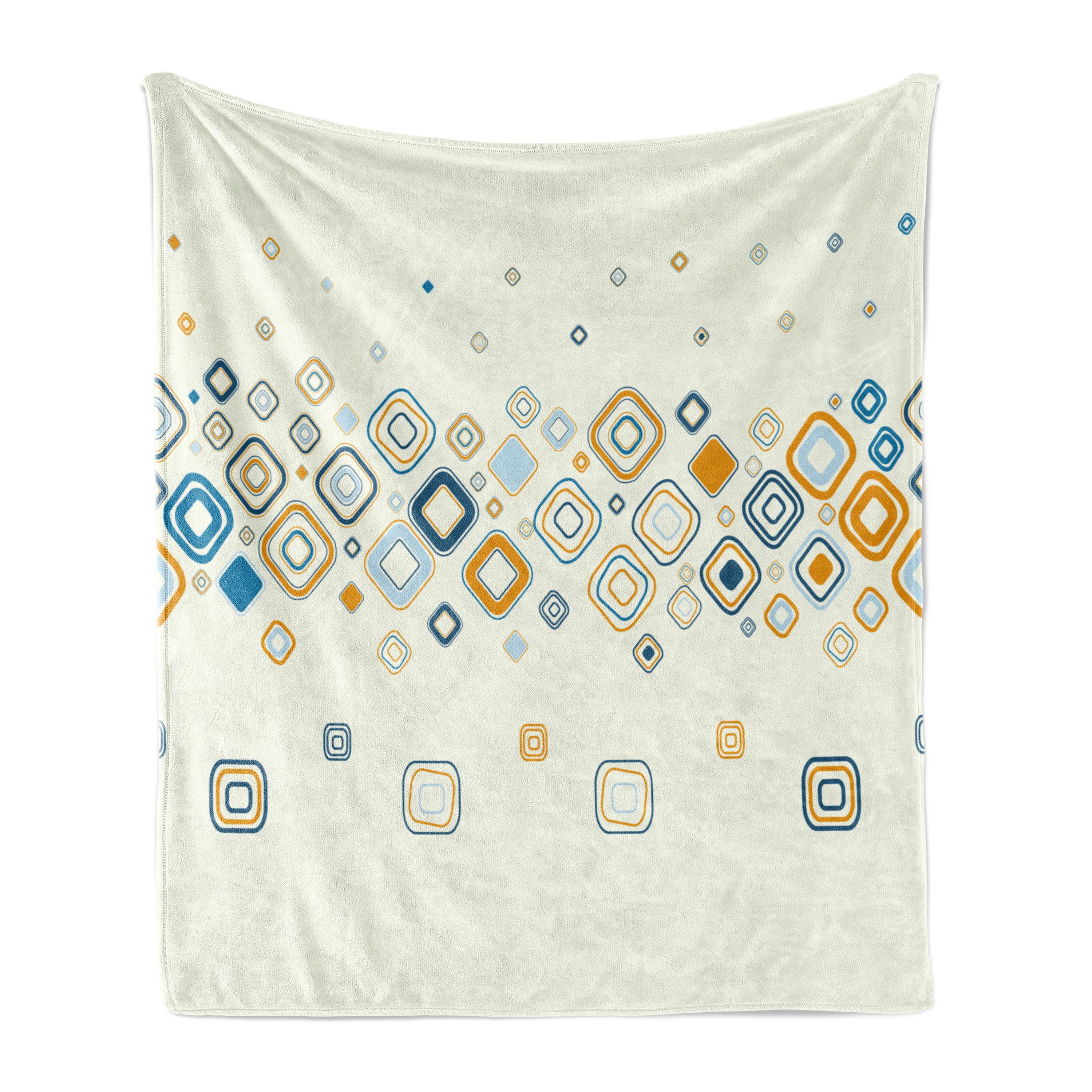 Ambesonne Modern Fleece Throw Blanket Vector Geometric Shapes Cream ...