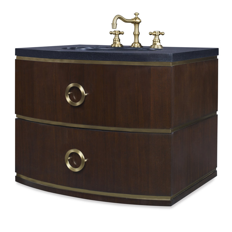 Ambella Home Collection Cirque 28" Wall-Mounted Single Bathroom Vanity ...