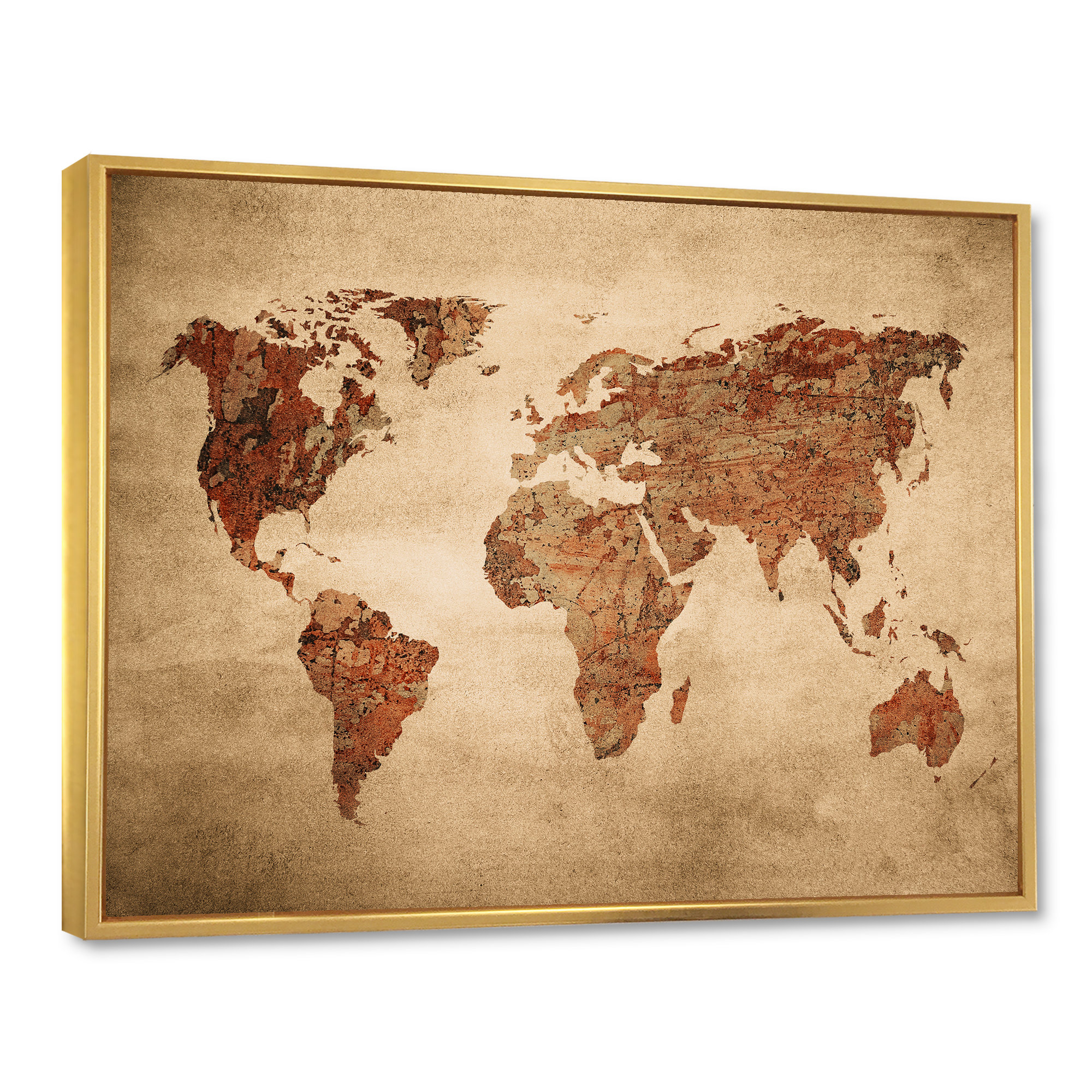 East Urban Home Ancient Map Of The World VII - Vintage Canvas Wall Art ...