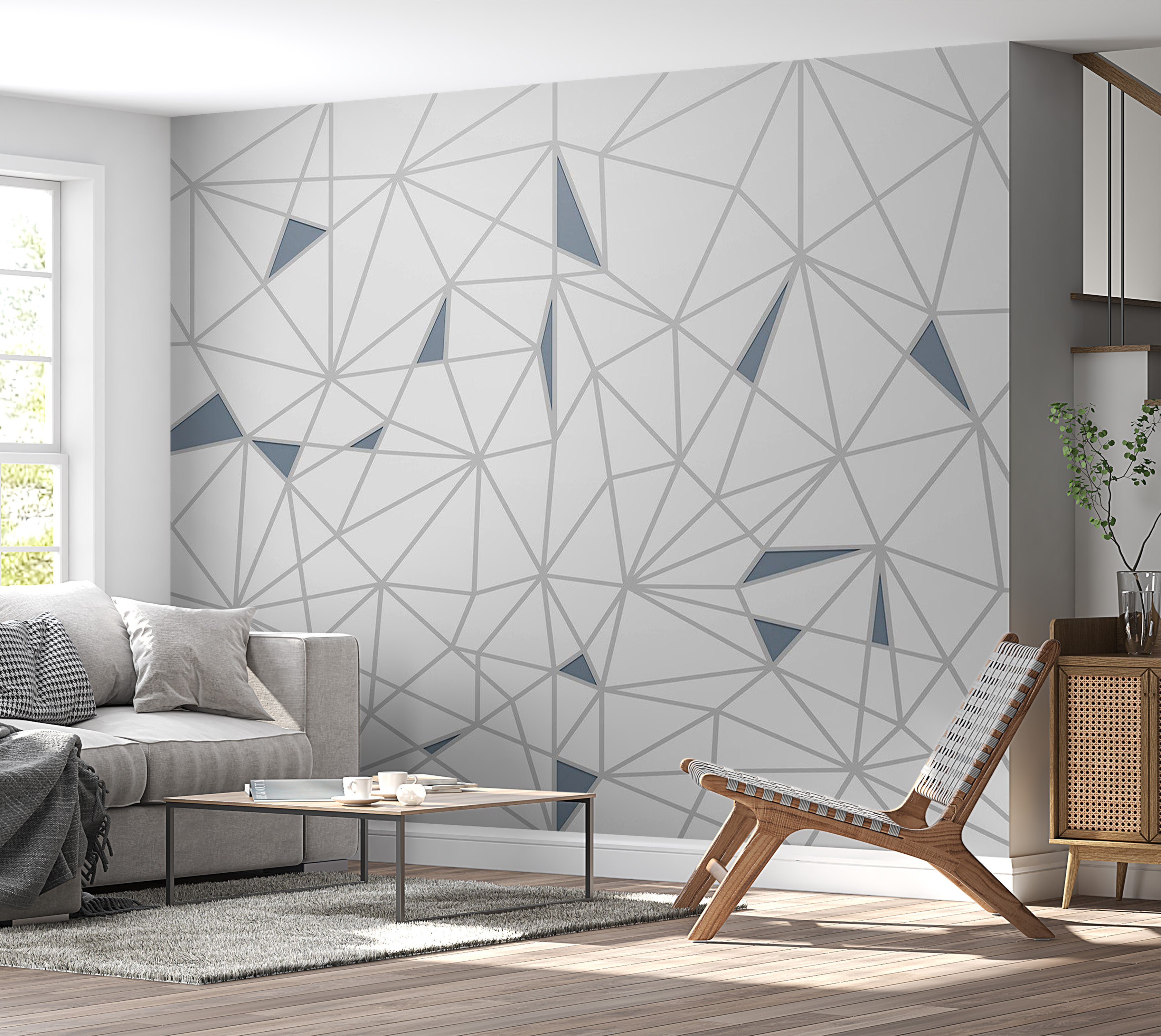 Latitude Run® Peel & Stick Abstract Wall Mural - Lines Of Intersection ...