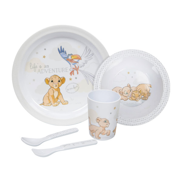Disney Simba 5 Piece Melamine Place Setting Set, Service for 1 ...