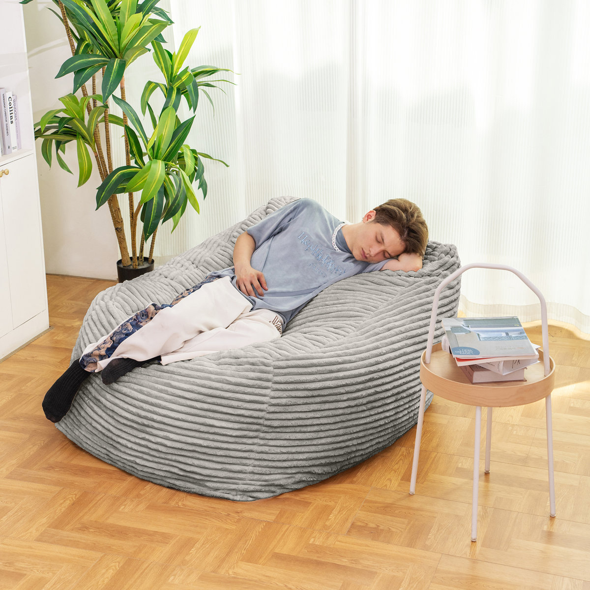 Trule Corduroy Fabric Sponge Flling Bean Bag Chair & Reviews | Wayfair