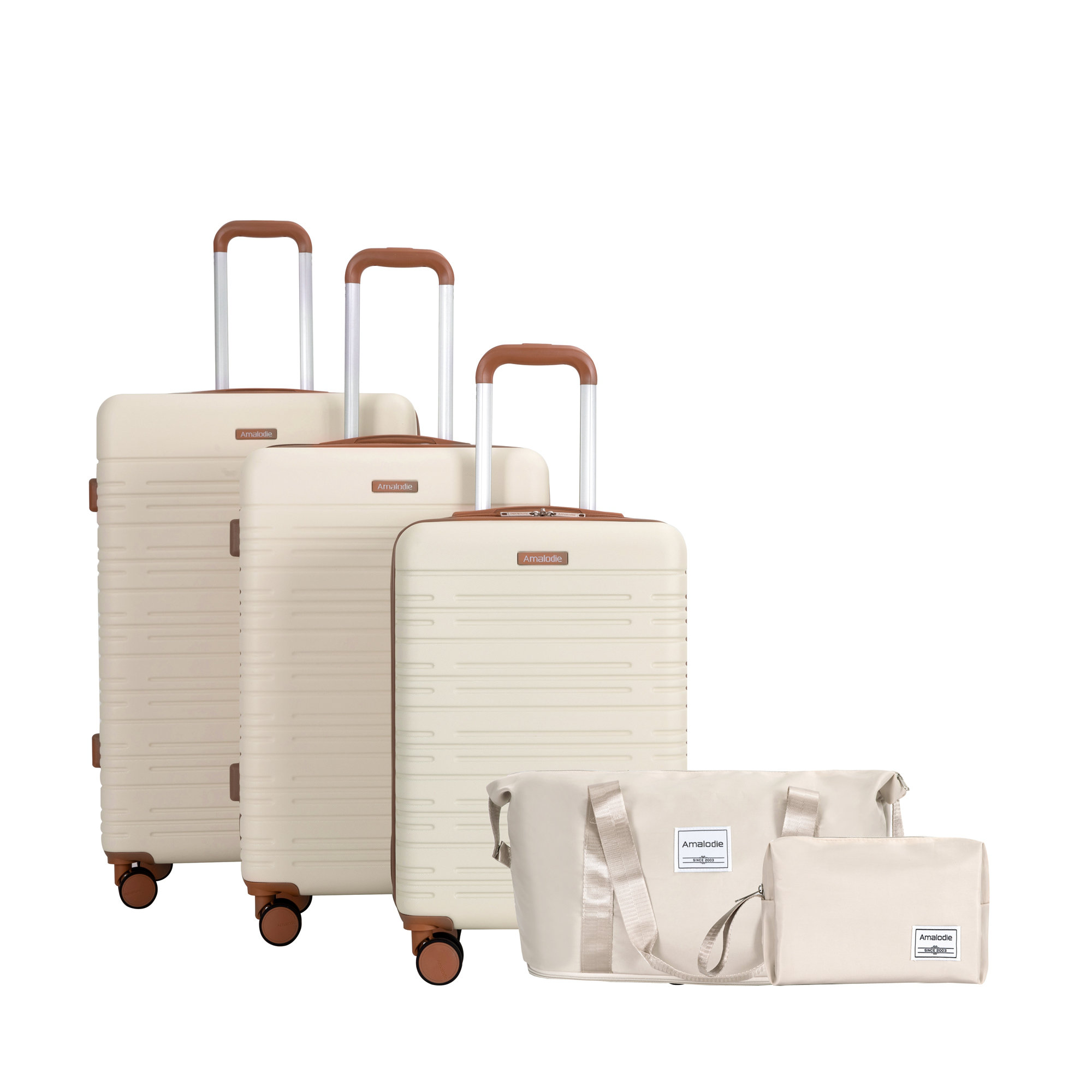 EASTERN FLOORING CENTER, INC. 5-Piece Set Hard Case Spinner Wheels ABS ...