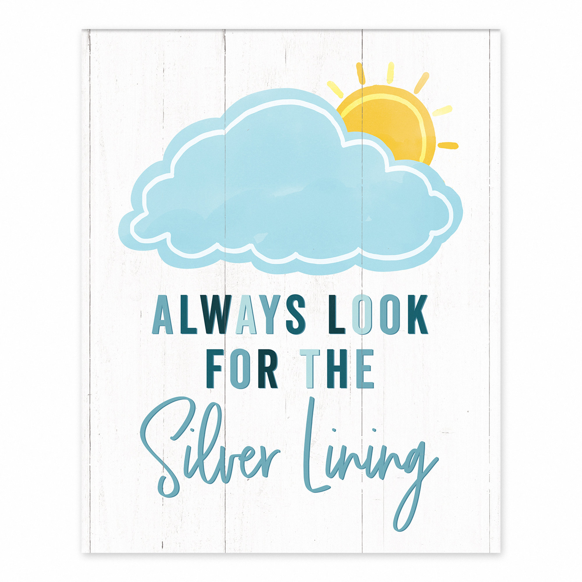 Red Barrel Studio® 'Always Look for the Silver Lining' - Unframed Print ...