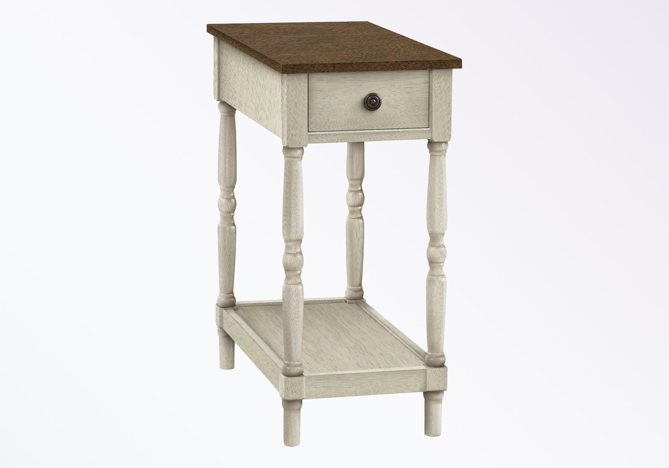 Alcott Hill® End Table with Storage Drawers and open shelf | Wayfair