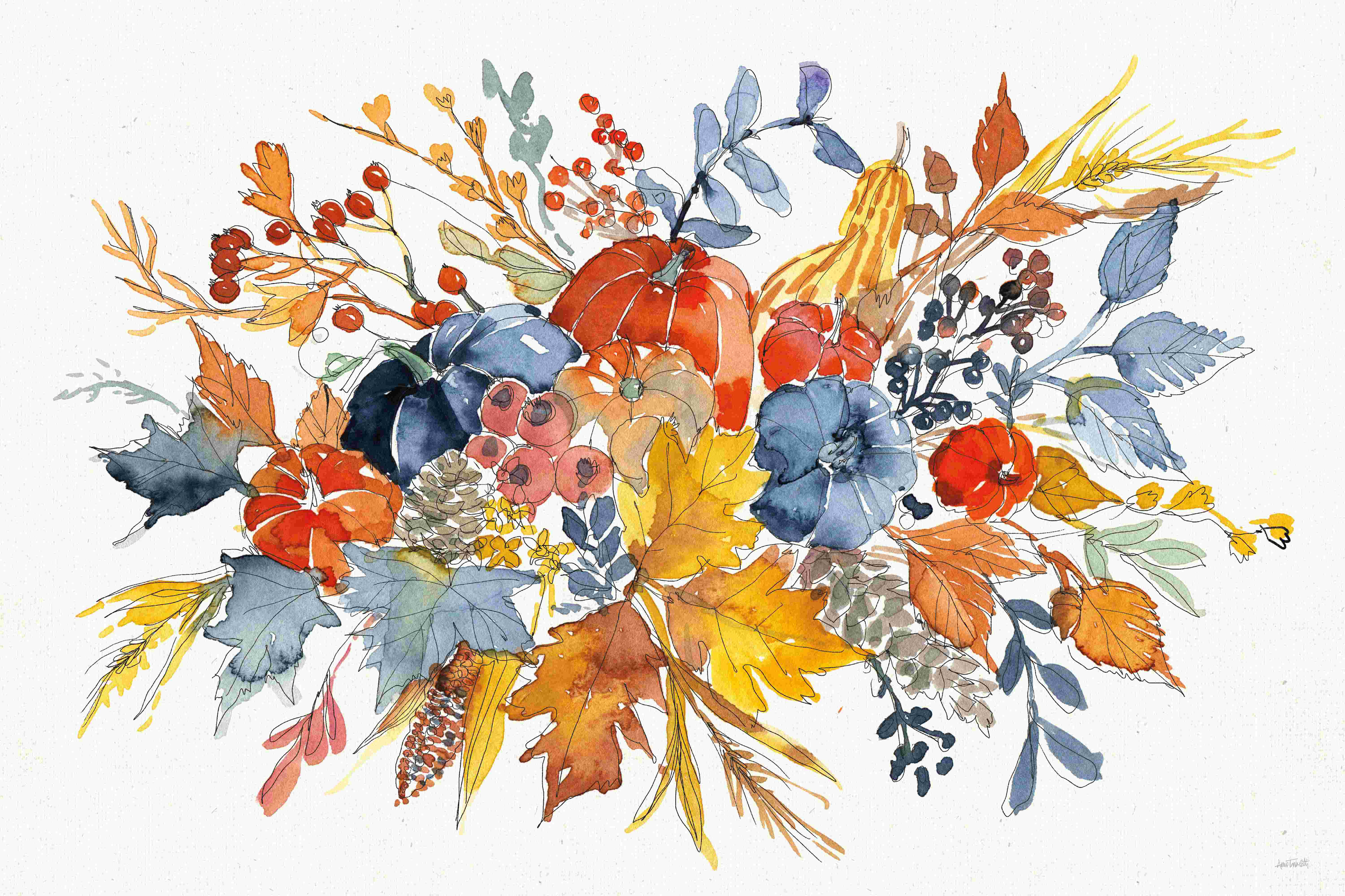 Winston Porter Fall Flair I by Anne Tavoletti Wrapped Canvas Painting ...