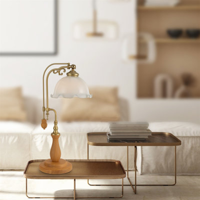 House of Hampton® Solid Wood Arched Lamp | Wayfair