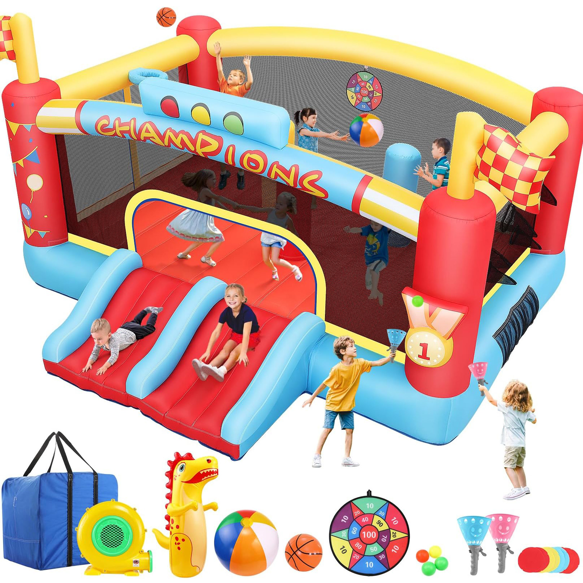 TOOLUCK 13.1X11.1Ft Extra Large Inflatable Bounce House For Big Kids ...