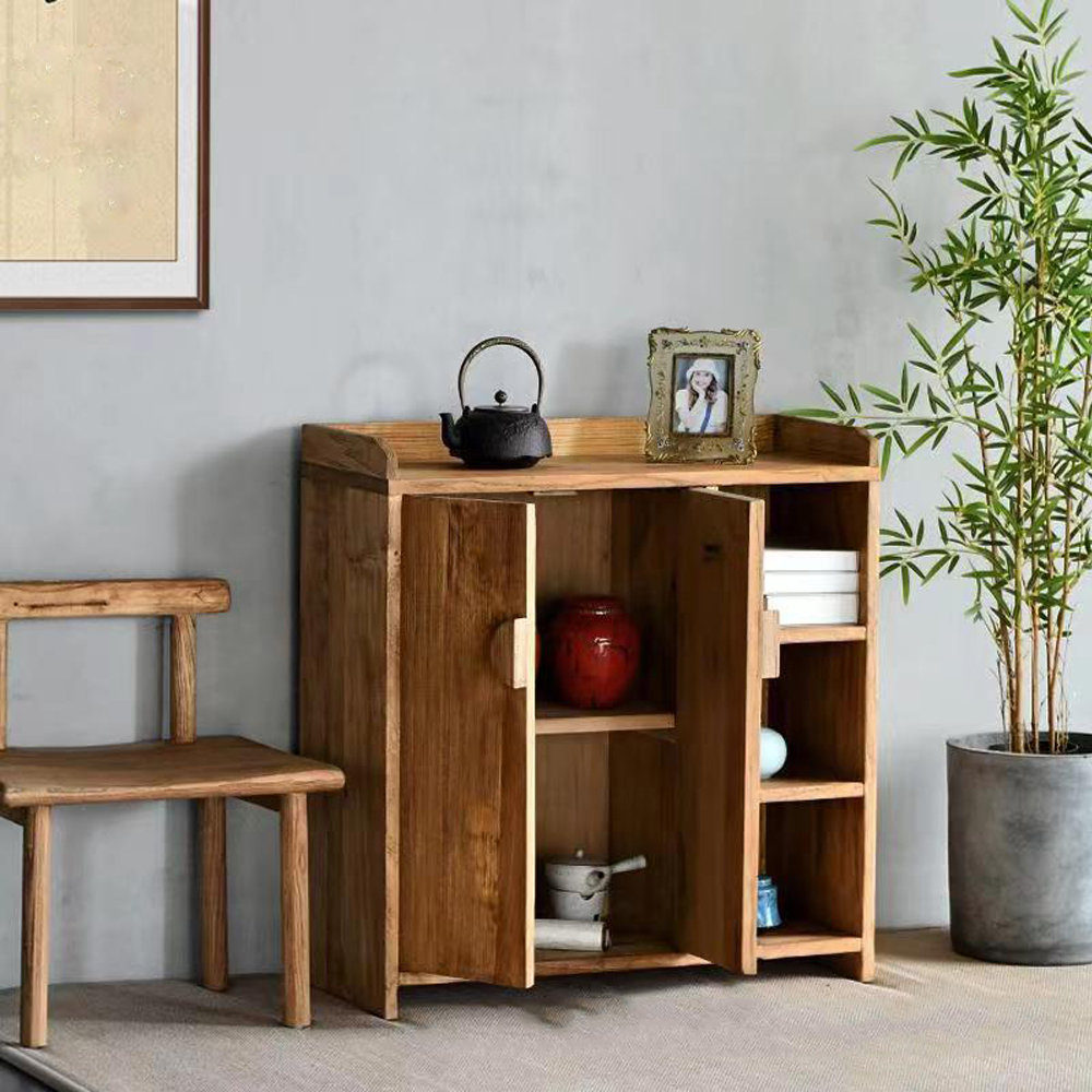 Loon Peak® New Chinese Style Solid Old Elm Entryway Cabinet | Wayfair