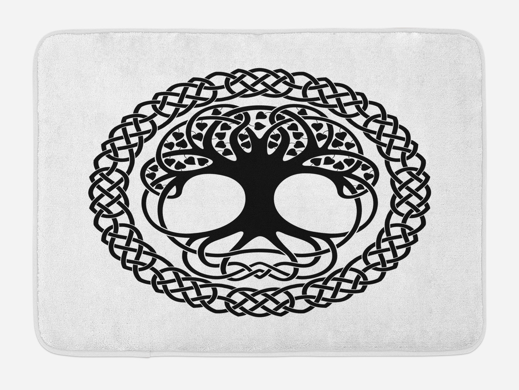 East Urban Home Celtic Tree Plush Bath Mat, Elements of Nature Knot, 30 ...