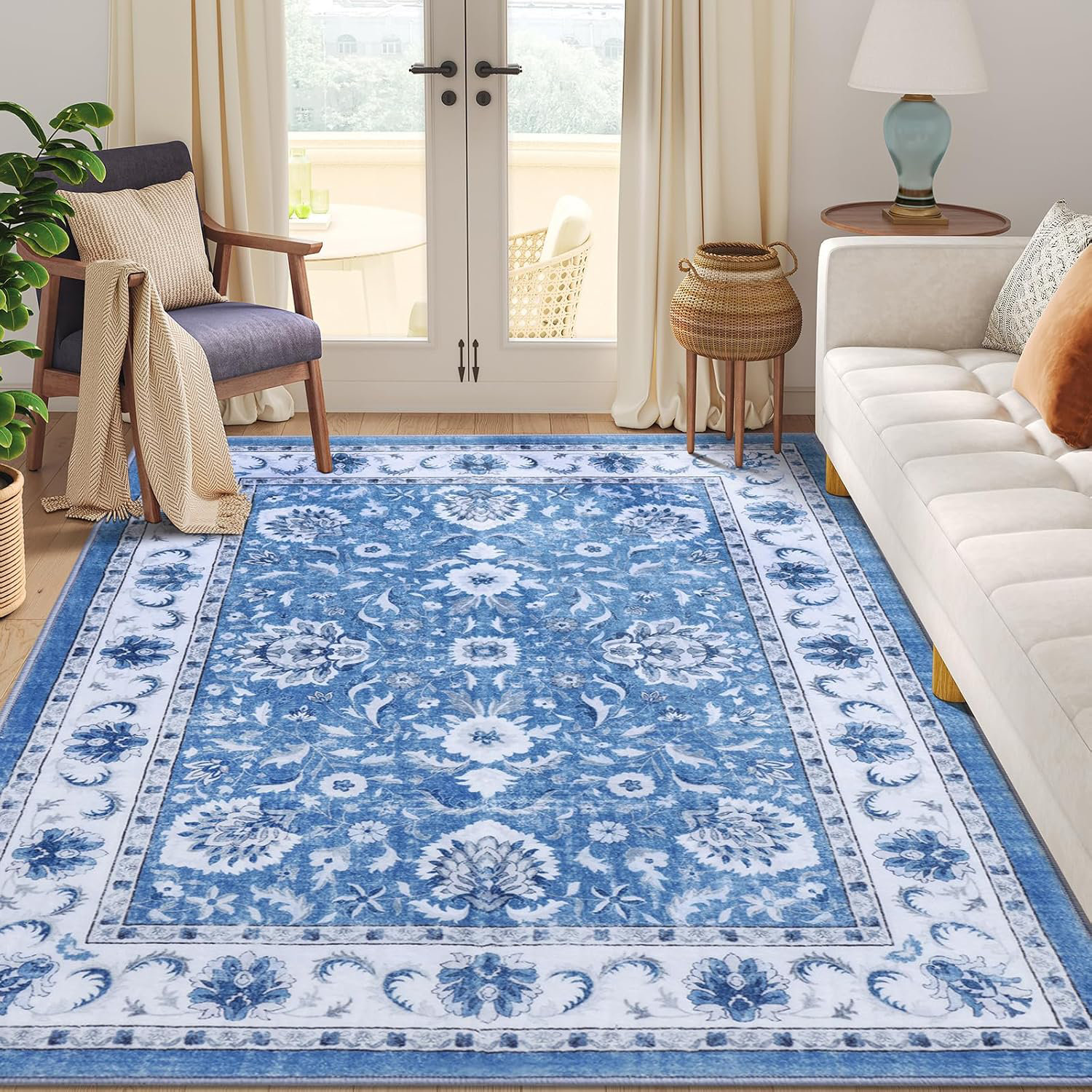 Red Barrel Studio® Area Rug, 5X7 Vintage Print Pattern, Machine ...