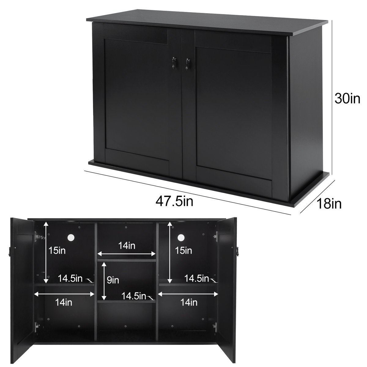 REPTIZOO Large 2-Door Reptile Terrarium Stand | Wayfair