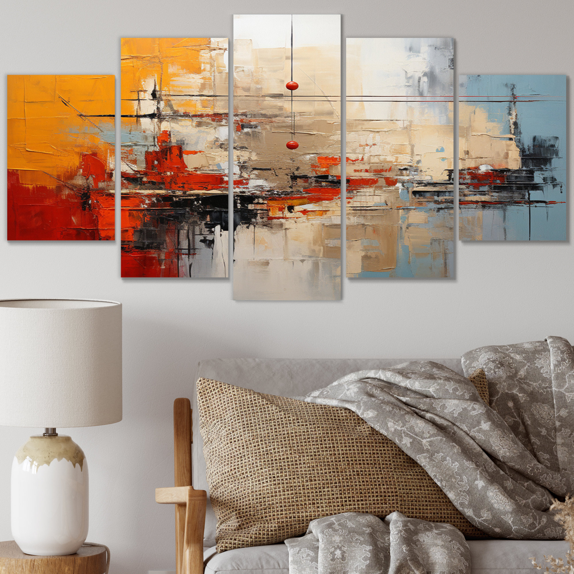Wrought Studio Harmonious Hybrid I - Abstract Collages Canvas Art Print ...