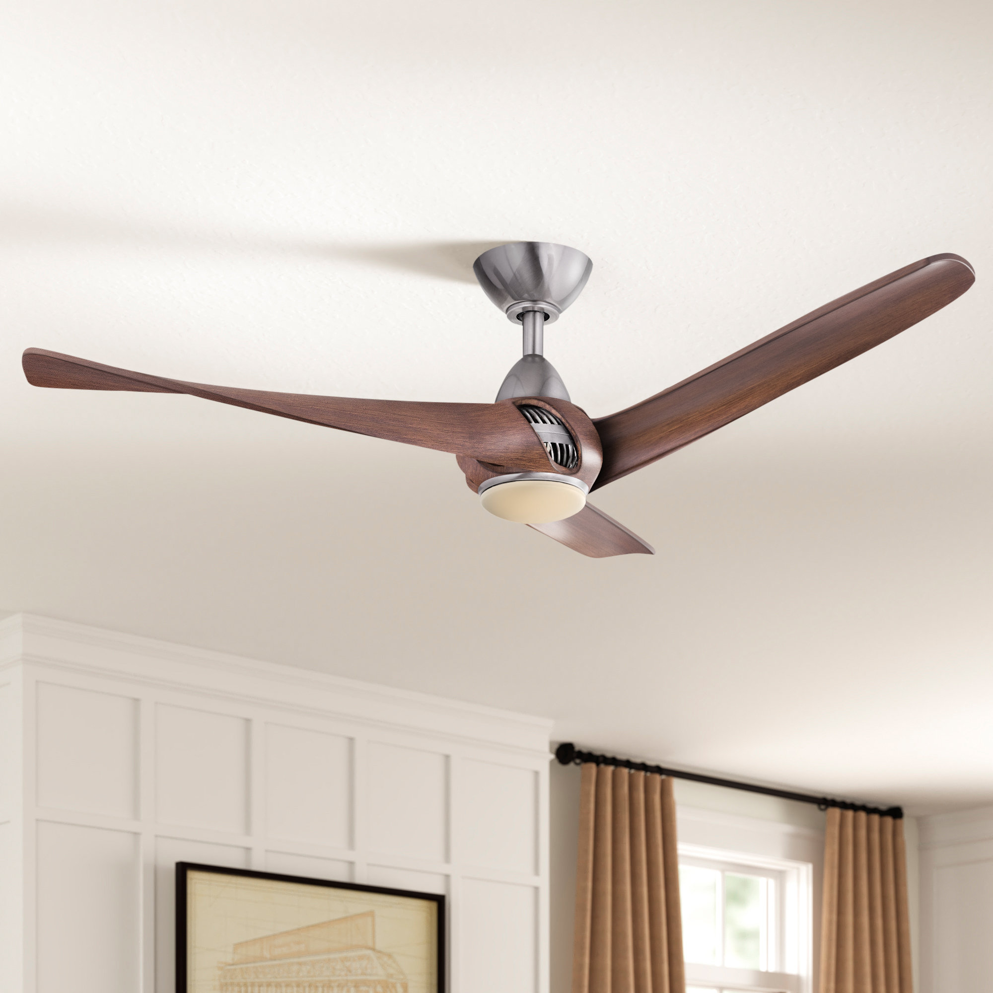 Three Posts™ 52" Cairo 3 - Blade LED Propeller Ceiling Fan with Light ...