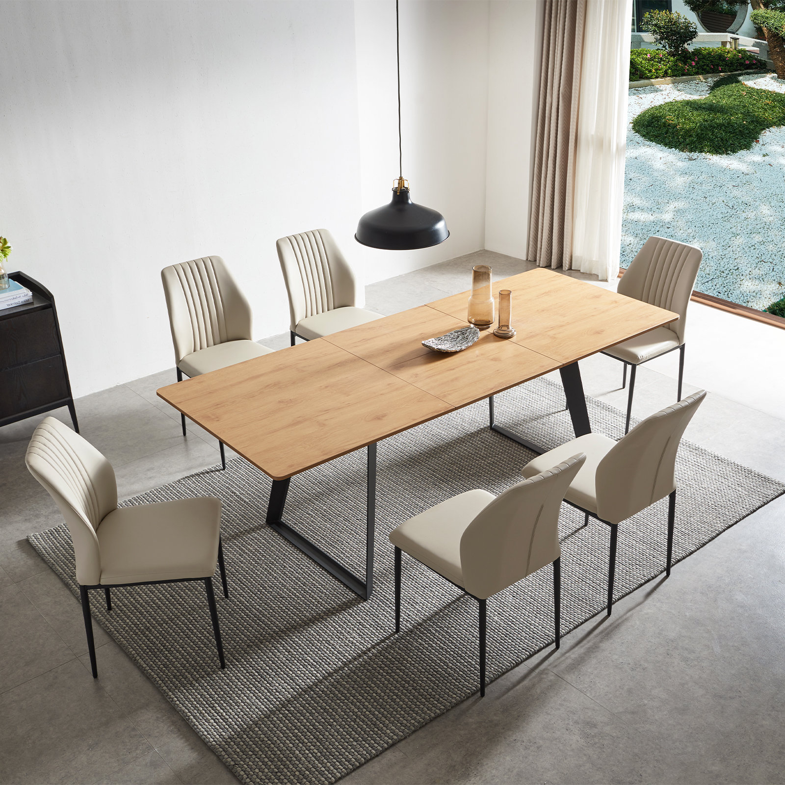 Ebern Designs Extendable 51.2" to 66.9" Kitchen Dining Table Sets ...
