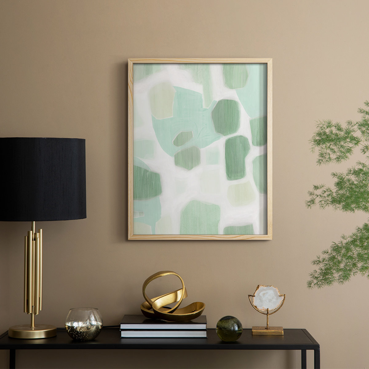 Brayden Studio® River Shapes II Framed Print - Solid Wood | Wayfair