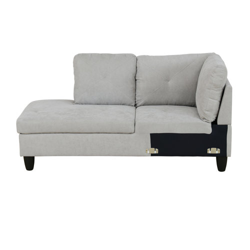 Ebern Designs Tijay 3 - Piece Velvet Sectional | Wayfair