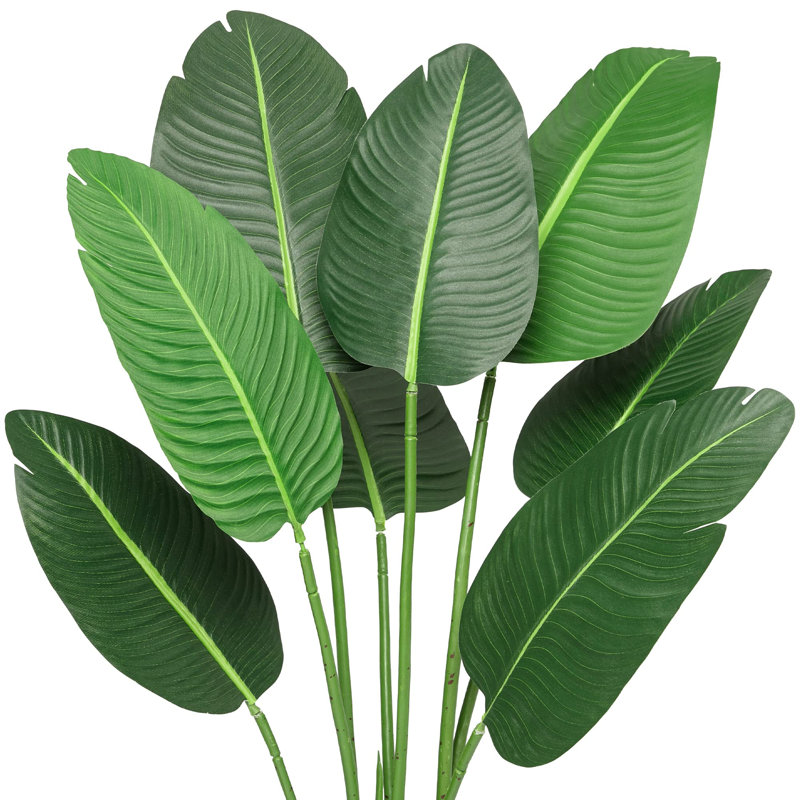 Primrue 23'' Faux Banana Leaf Tree in Pot | Wayfair
