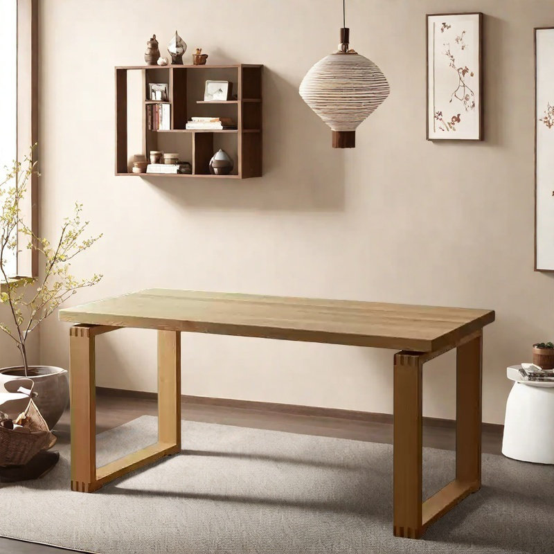 Hokku Designs Solid Ash Wood Dining Table with Flexible Legs. | Wayfair