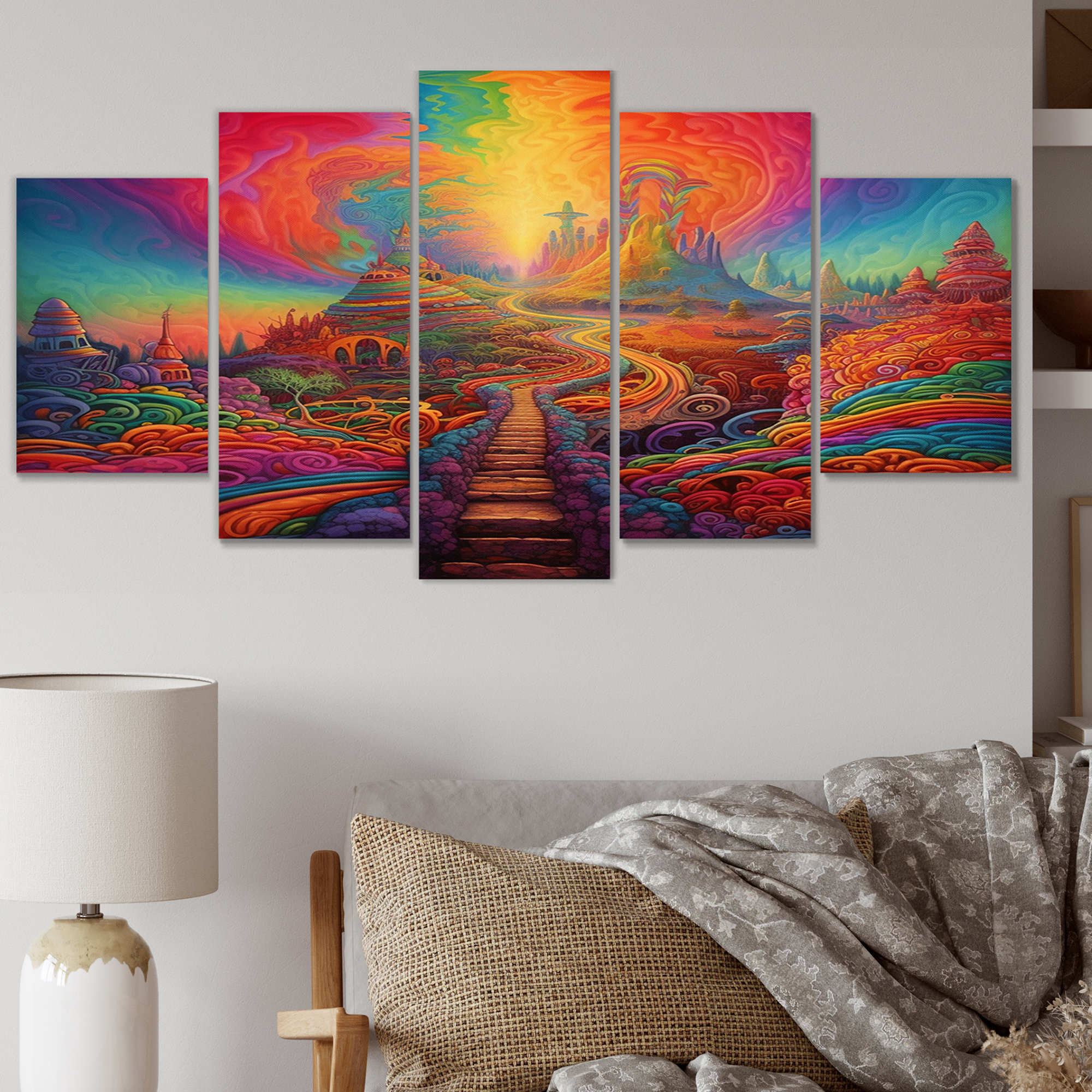 Lark Manor The Obstacle Is Path Dreamy Rainbow Mountains II - Abstract ...