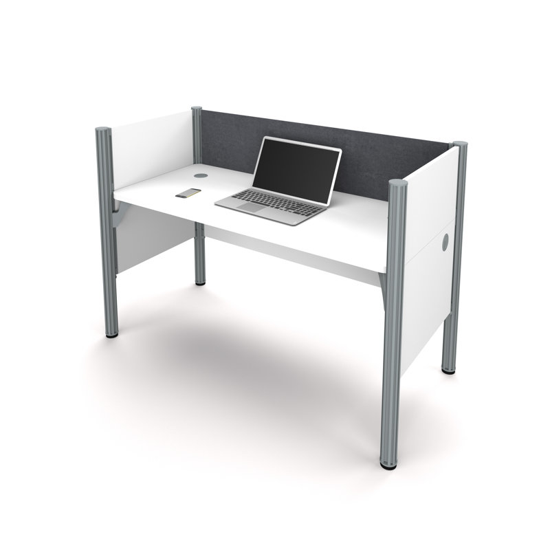 Bestar Pro-Biz Simple Workstation with 3 Privacy Panels Benching Desk ...