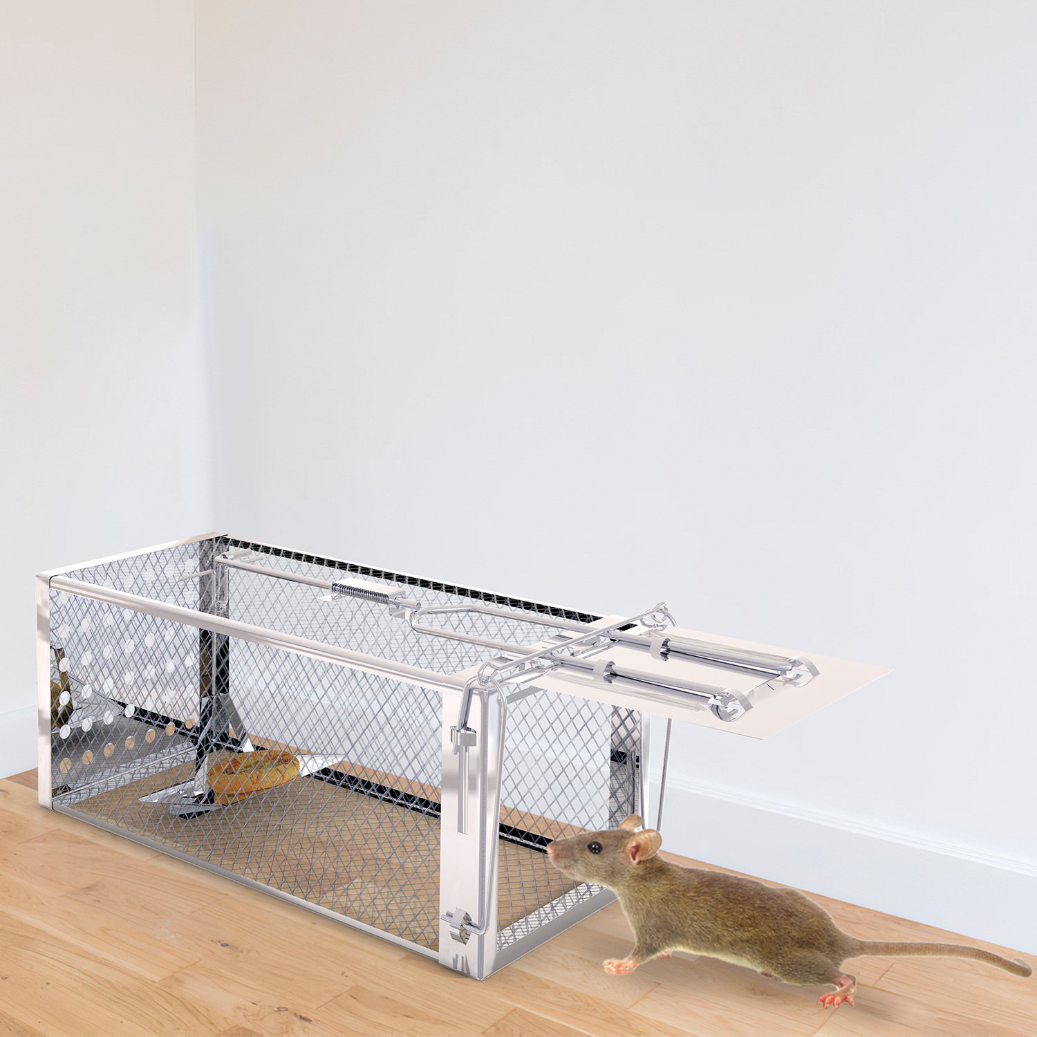 17 Stories Single Door Rat Trap Cage Humane for Indoor Outdoor | Wayfair