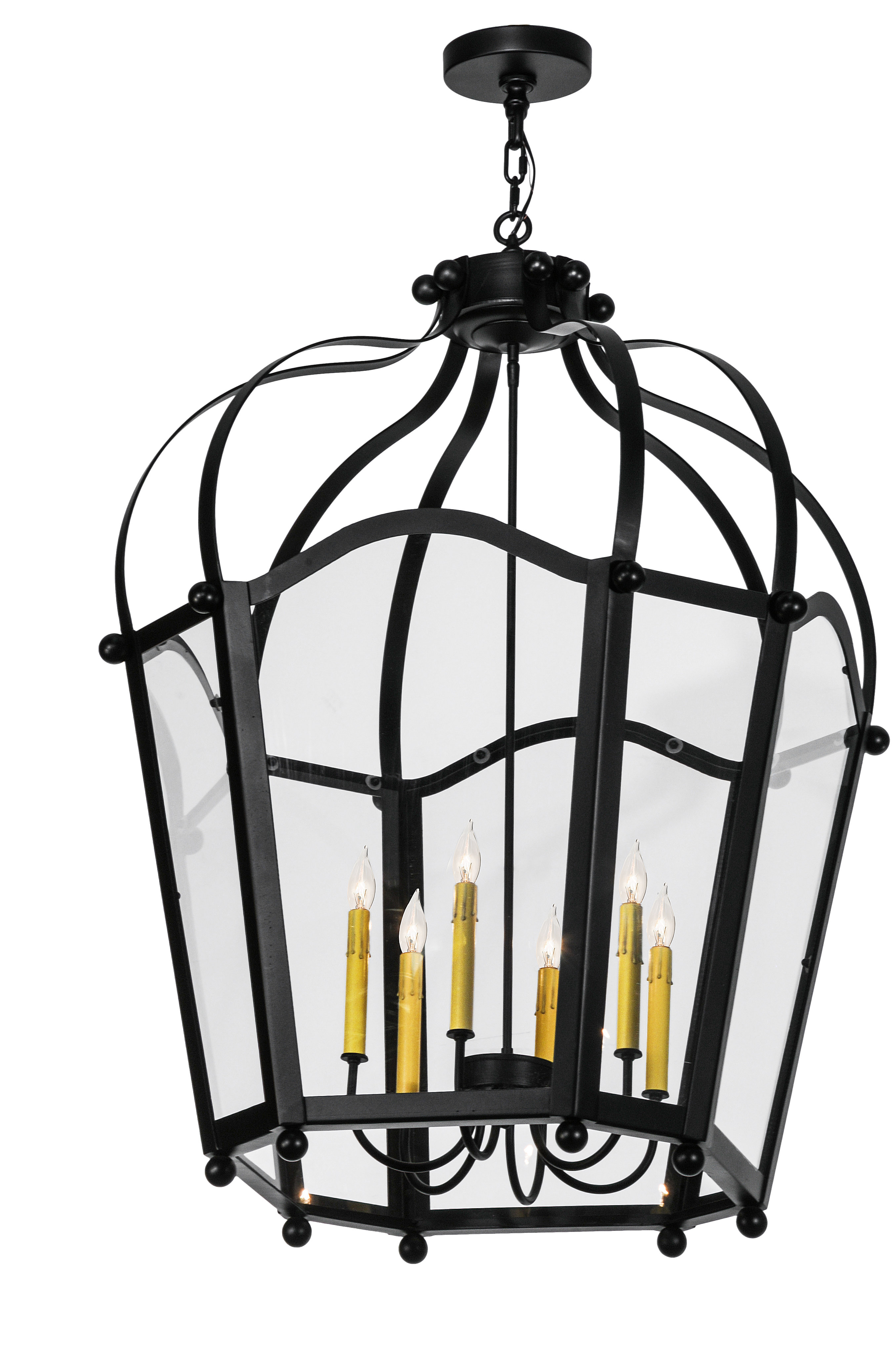 2nd Ave Lighting Citadel 6 - Light Lantern Square / Rectangle Pendant ...