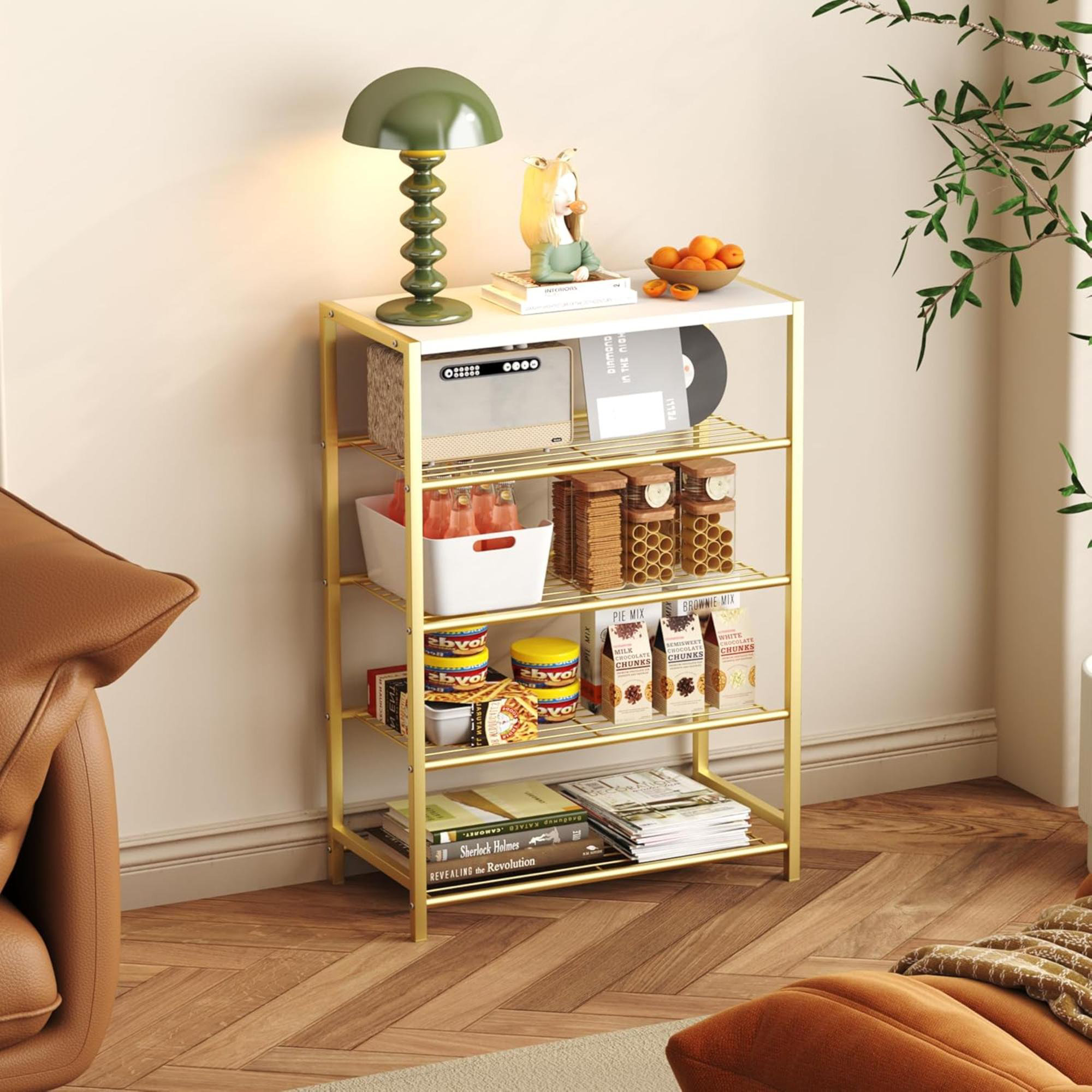 Latitude Run® Shoe Rack 5-Tier, Shoe Storage Shelf, Industrial Shoe ...