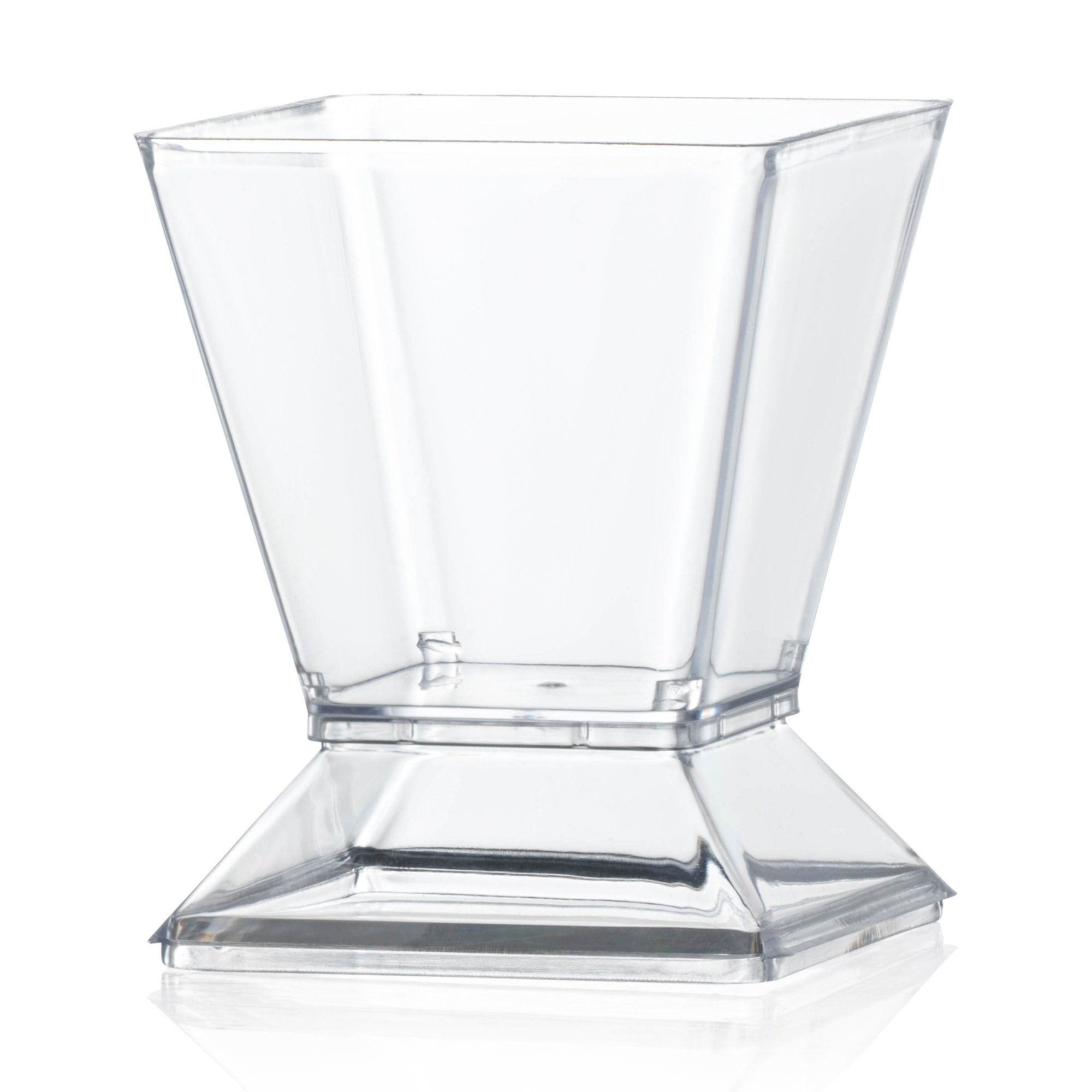Smarty Had a Party 3.5 oz. Clear Square Disposable Plastic Mini Cups ...